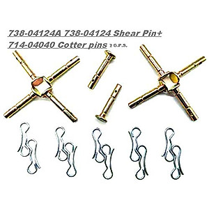 Gavin parts shop 738-04124A Shear Pins & 714-04040 Cotter Pins for MTD Cub Cadet Snow Blower 10 Set (0.25" x 1.5")