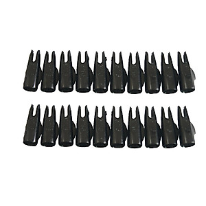 JIEXI HWYP Archery Hunting Compound Bow Plastic Arrow Nocks for 5/16" Arrows Pack of 50 (Black)