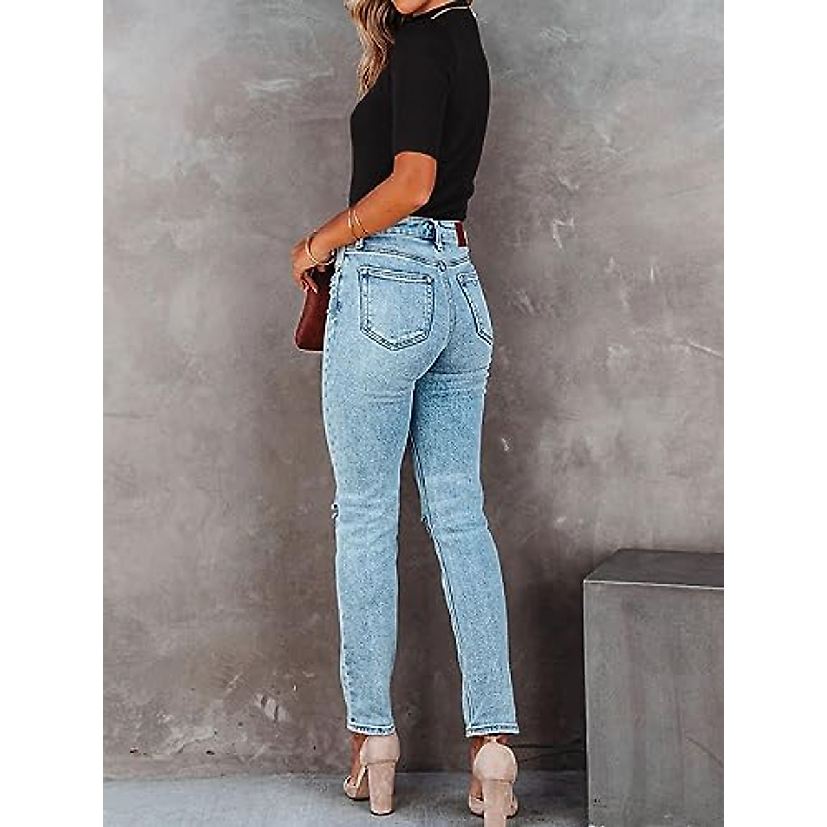 REORIA Women's Fall Basic Mock Neck Half Sleeve Slimming Leotards Tops Dressy Casual Ribbed Knit Thong T Shirts Bodysuits Black Medium