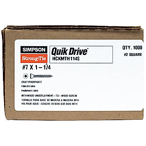 Simpson Strong-Tie HCKMTH114S Strong-Drive MTH Wood Underlayment Screw (Collated) — 7 x 1-1/4 in. Gr. Phosphate (1000)
