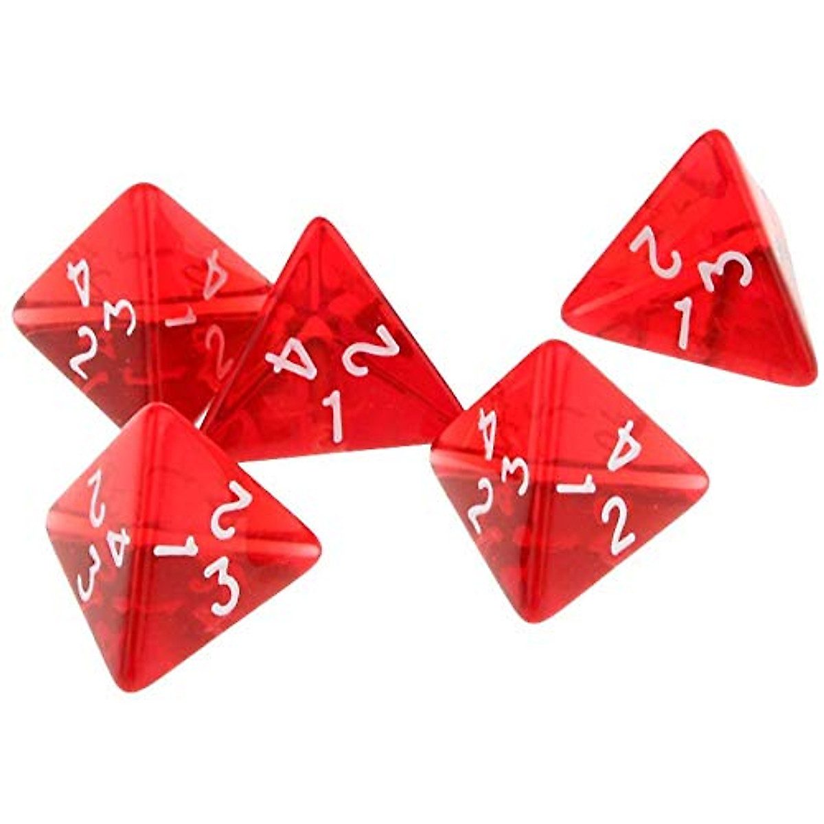 25 Pieces D4 Dice Cone Clear Transparent 4-Sided Dice Set Fit for Party Board Game Toys Dice