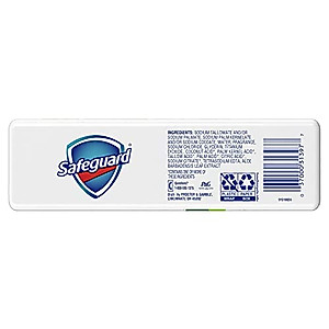 Safeguard Deodorant Bar Soap, Washes Away Bacteria, White with Touch of Aloe, 3.2 Oz Bars (Pack of 6, total of 48 Bars)