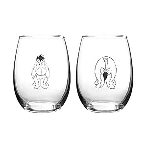 Winnie The Pooh Collectible Wine Glass Set (Eeyore),16 fl oz