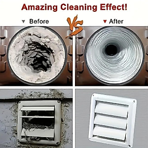 2 Pack Dryer Vent Cleaner Kit Clothes Dryer Lint Brush Vent Trap Cleaner Home Essentials Long Flexible Refrigerator Coil Brush Vacuum Brush