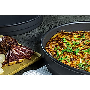 LloydPans Kitchenware 14 Inch by 2 Inch Deep Dish Pizza Pan, Pre-Seasoned, Stick Resistant