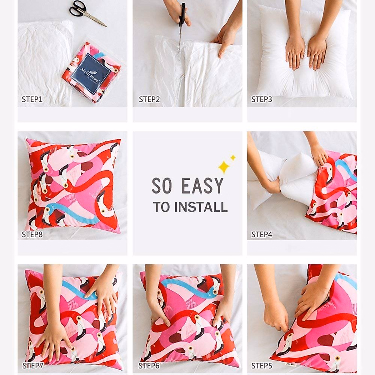 Shop&Three Custom Design Photos or Text Outdoor/Indoor Throw Pillowcase, Personalized Pet Photo Pillow, Love Photo Throw Pillowcases, Wedding Keepsake Throw Pillow Covers 18" x 18"