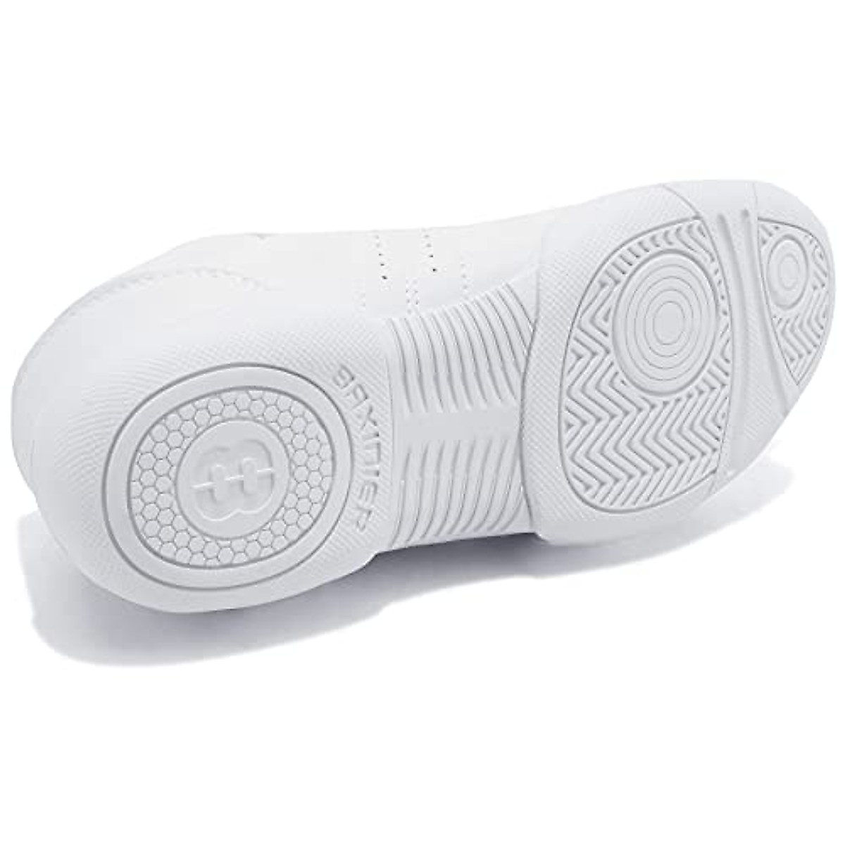 BAXINIER Youth Girls White Cheerleading Dancing Shoes Athletic Training Tennis Walking Breathable Competition Cheer Sneakers - White 2 Little Kid