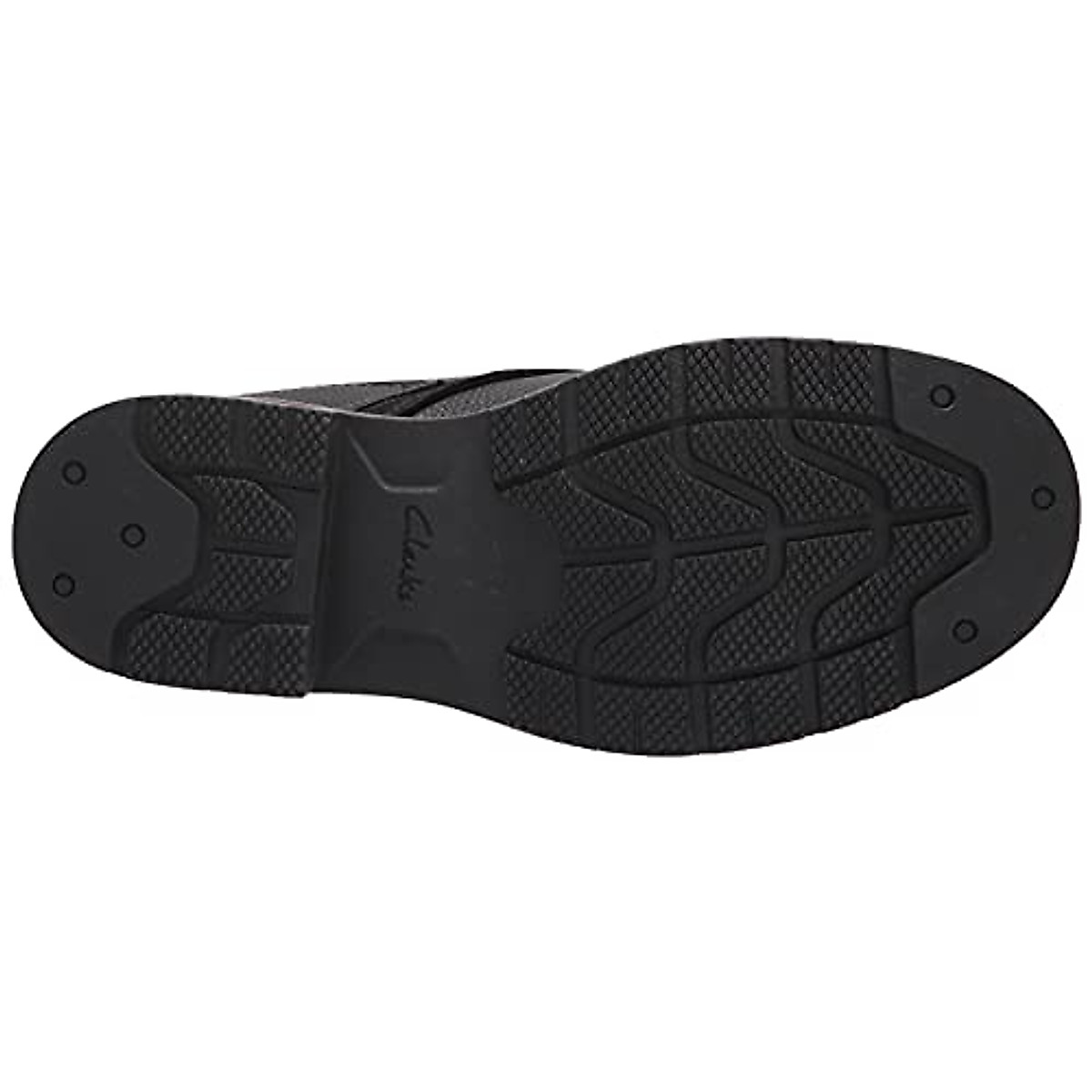 Clarks Men's Morris Peak Waterproof Chukka Boot, Black Tumbled Leather, 9