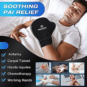 DUKUSEEK Hand Ice Pack Gloves for Pain Relief, Cold Gloves for Chemotherapy Neuropathy, Gel Ice Mittens Hot Cold Therapy for Rheumatoid Arthritis, Injuries, Carpal Tunnel Relief, Hands Surgery 2 Pack