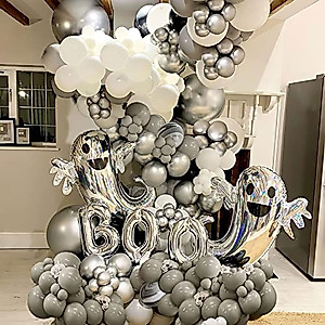 FREECHASE Silver Balloons 100pcs Different Size Pack 18/12/10/5 Inch Metallic Silver Garland Kit for Birthday Wedding Bridal Baby Shower Graduation Valentines Day Mothers Day Party Decorations