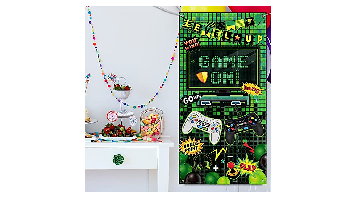 Video Gaming Photo Backdrop for Gamer Parties | 6x3 Feet