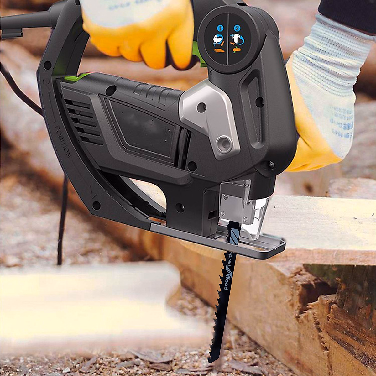 TAROSE 20-Piece T119BO 3 Inch 12 TPI Assorted T-Shank Scrolling Jig Saw Blades Set for Precision Cutting Wood