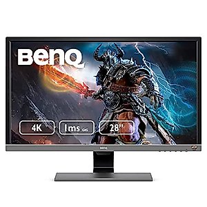 BenQ EL2870U 28 Inch 4K UHD Gaming Computer Monitor with 1ms Response Time, Freesync, HDR, Eye-care, Brightness Intelligence Technology with Built in Speakers