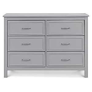 DaVinci Charlie 6-Drawer Double Dresser in Grey