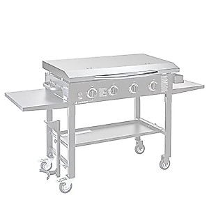 Stanbroil 36 Inch Stainless Steel Flat Top Grill Cover with Handle for Blackstone 36”Front or Rear Grease Griddle and Other Similar Grills