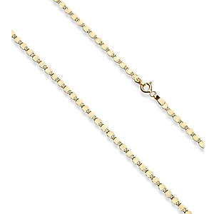 Miabella 18K Gold Over 925 Sterling Silver Figaro, Beaded Singapore, Sparkle, Cuban Link Chain, Adjustable Choker Necklace for Women Made in Italy (Sparkle, 15+2 Inches)