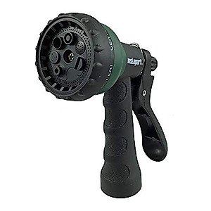 GHN-06 Heavy-duty EVA Recoil Garden Hose with 7-Pattern Spray Nozzle, Green, 50 Foot