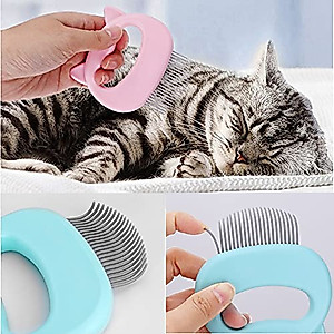3 Pieces Cat Bathing Bag Cat Shower Net Bag with Cat Shell Comb, Anti-Bite Anti-Scratch Adjustable Breathable Mesh Grooming Carrier Bag for Pets, Bathing, Nail Trimming, Feeding Medicine, Ear Clean