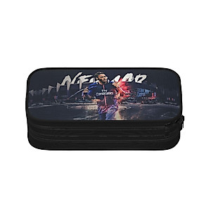 Luja Dling #10 Neymar Big Capacity Pencil Pen Case For Office College Large Storage High Capacity Bag Pouch Holder Box Makeup Bag