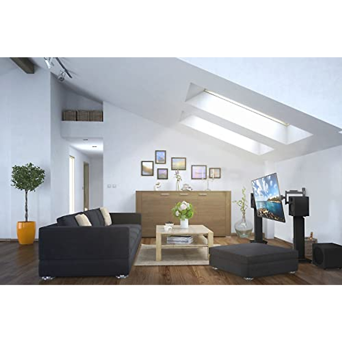 Kanto sub8 Powered Subwoofer – 8” Paper Cone Driver — Powerful Bass Extension – Matte Black