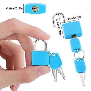 6 Pcs Luggage Locks with Keys, Locker Lock Small Luggage Padlocks, Suitcase Locks Metal Keyed Padlock for School Gym