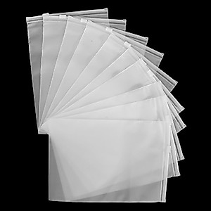 10 Pieces Frosted Thick Reclosable Zipper Poly Bag Storage Packaging Bag for Gift Clothes Shoes Jewelry - 14x20