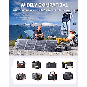 200W Portable Solar Panel,Ultre-Light 9.9lbs,20V Foldable Solar Charger kit with MC4 Output,23% Efficiency for 98% Power Stations Outdoor Camping Hiking Van RV Trip
