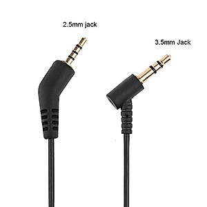 Asobilor QC3 Replacement Cable 1.4Meters 3.5mm to 2.5 mm Audio Cord Compatible with Bose QuietComfort 3 Headphone - Gold Plated Jacks Compatible with iOS & Android