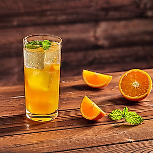 Heat-Resistant Drinking Glasses Set of 6 Double Fashioned Glass Lowball Tumblers 16oz Made From Premium Borosilicate All Crystal-Clear Water Cups, Mixed Drinkware For Daily Use - CL Count (Pack 1)