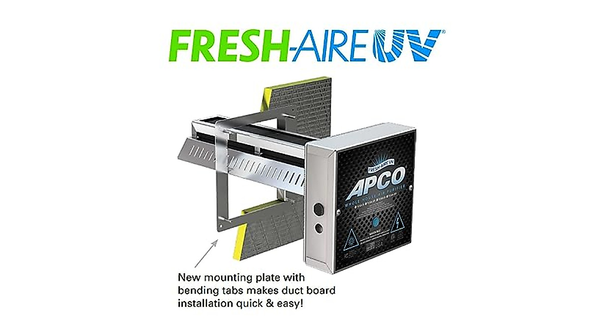 APCO Carbon Cell Matrix HVAC UV Air Purifier with Power Cord, Includes ...