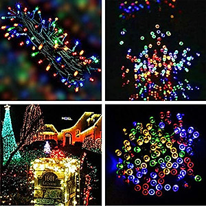 TAYNGUANG Solar Fairy Lights Outdoor, 33ft 100 LED Solar Powered Garden Lights Outside 8 Modes Waterproof Solar String Lights for Trees Patio Fence Wedding Party Christmas Decor