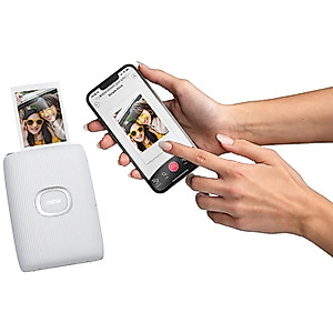 Fujifilm Instax Mini Link Instant Smartphone Printer (ASH) with Instax Film Pack (2 Items)