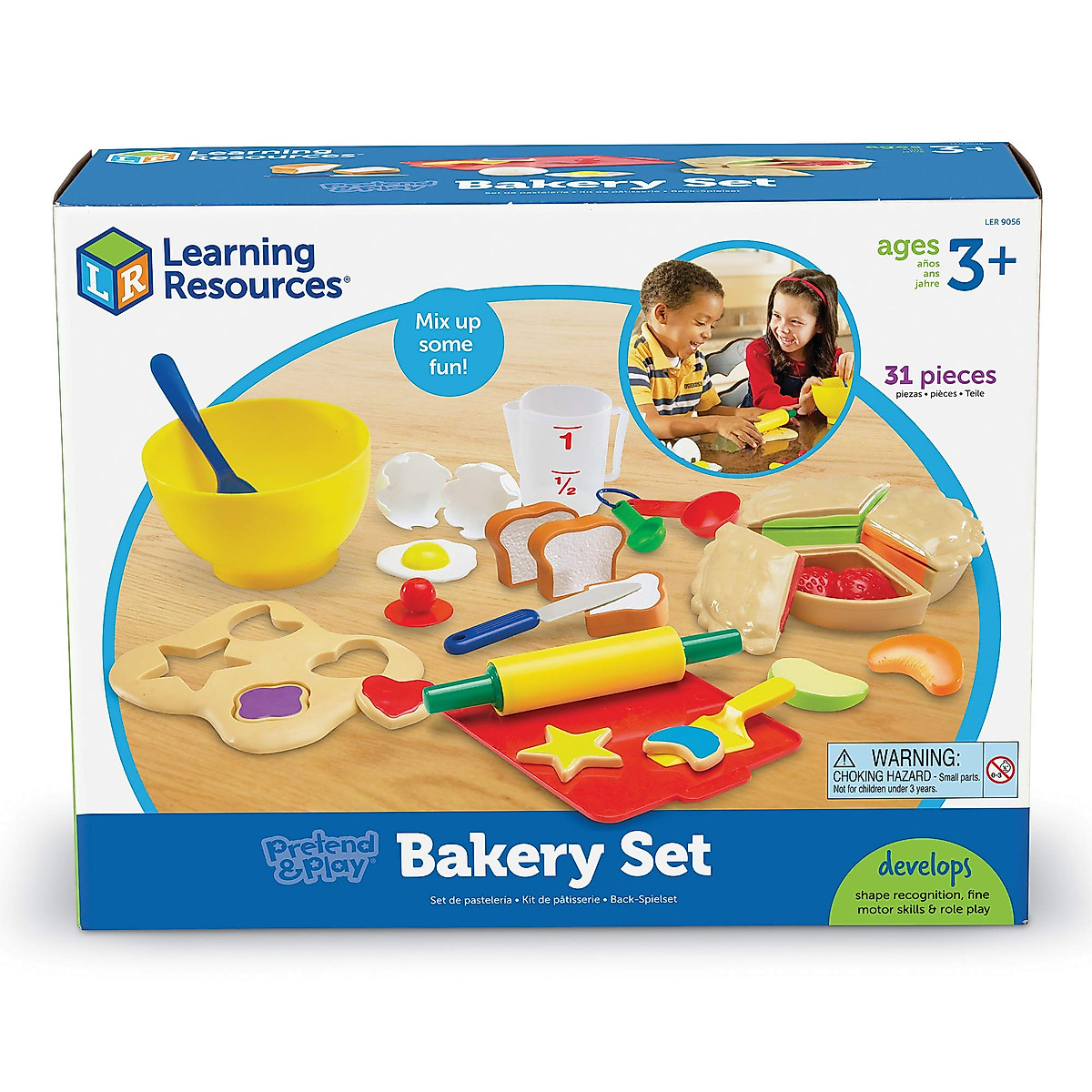 Learning Resources Pretend & Play Bakery Set - 31 Pieces, Ages 3+ Pretend Play Toys for Toddlers, Bakery Toys, Preschool Learning Toys, Kitchen Play Toys for Kids