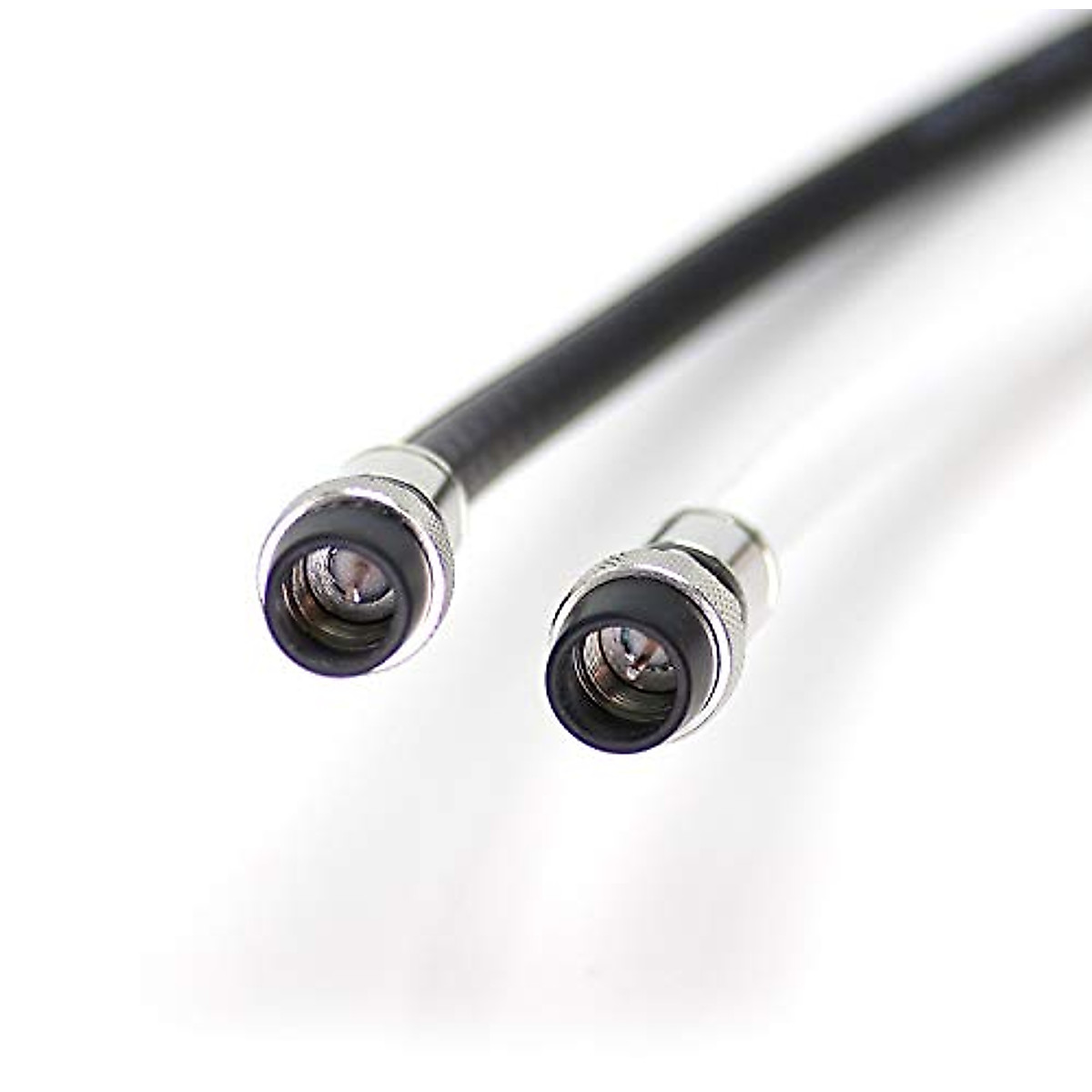 THE CIMPLE CO 50' Feet, Black RG6 Coaxial Cable with Rubber booted - Weather Proof Indoor/Outdoor Rated Connectors, F81 / RF, Digital Coax for CATV, Antenna, Internet, Satellite, and More