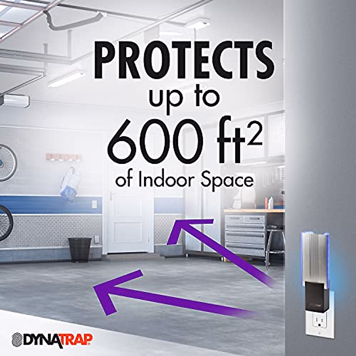 DynaTrap DT3009-1003S DT3009-100S Flylight Indoor Insect, Fly Trap-Black, White