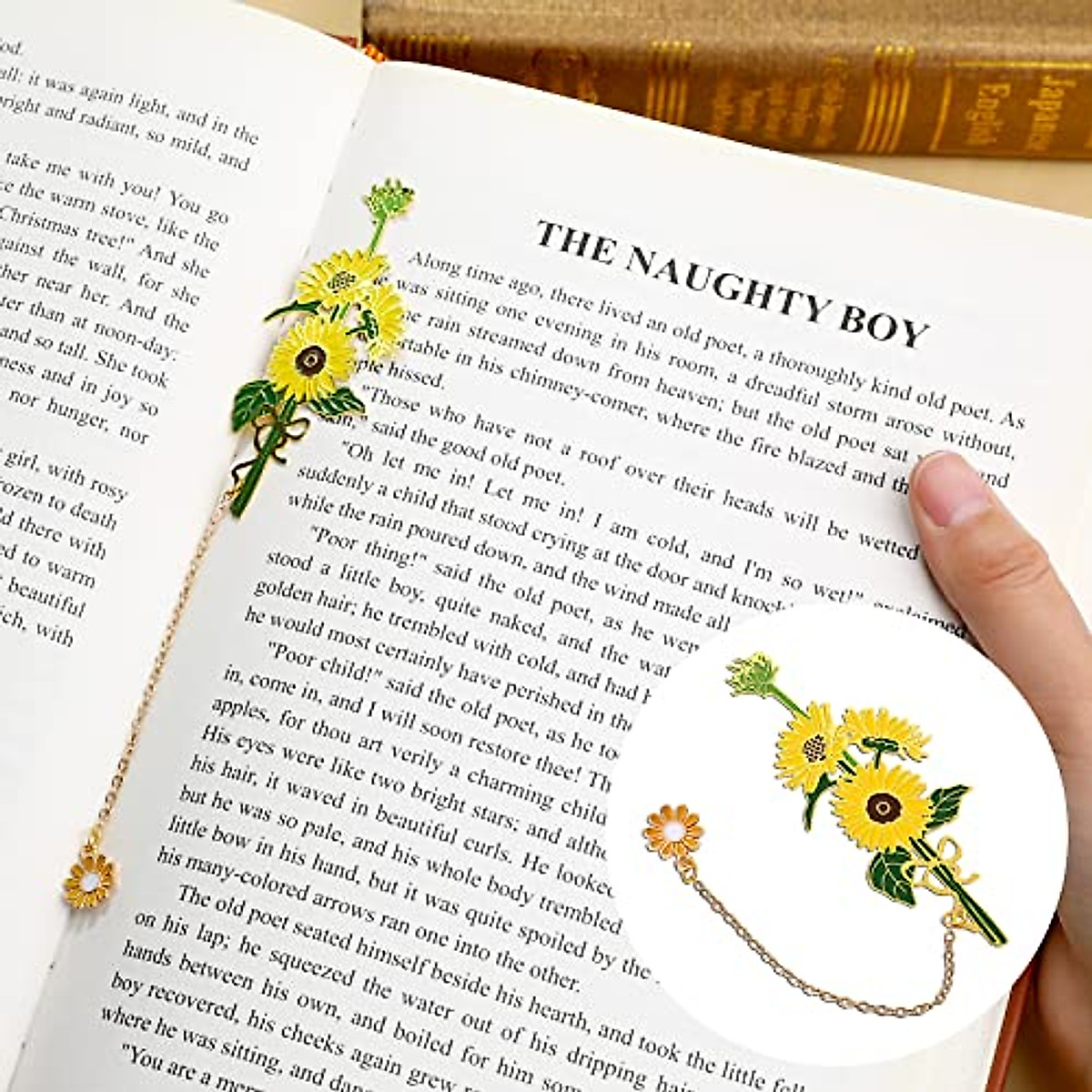 Bookmarks for Women Metal Bookmarks,Cute Bookmarks for Women, Sunflower Bookmark, Bookmarks for Book Lovers, Unique Bookmarks for Student Teacher, Flower Book Markers for Women Girls