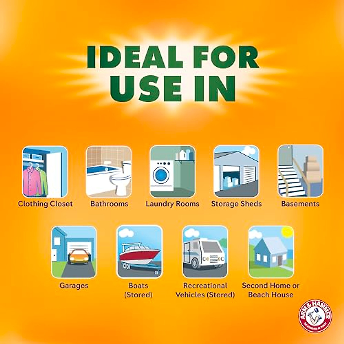 Arm & Hammer Essentials Hanging Moisture Absorber and Odor Eliminator, 17.5 oz., 3 Pack, Linen Fresh, Moisture Absorbers for Closets, Laundry Rooms and Bedrooms, Long-Lasting Freshness