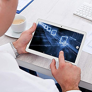 Lectrus 10 inch Android 10.0 Tablet with Quad-Core Processor, 32GB Storage, Dual Cameras & Speakers, 1280x800 IPS Full Display, WiFi, Bluetooth, Google Certified, USB C, Silver