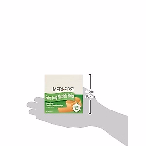 Medique 62178 Medi-First Latex Free Woven Bandages, Extra Long, 3/4-Inch X 4-11/16-Inch, 40-Per Box