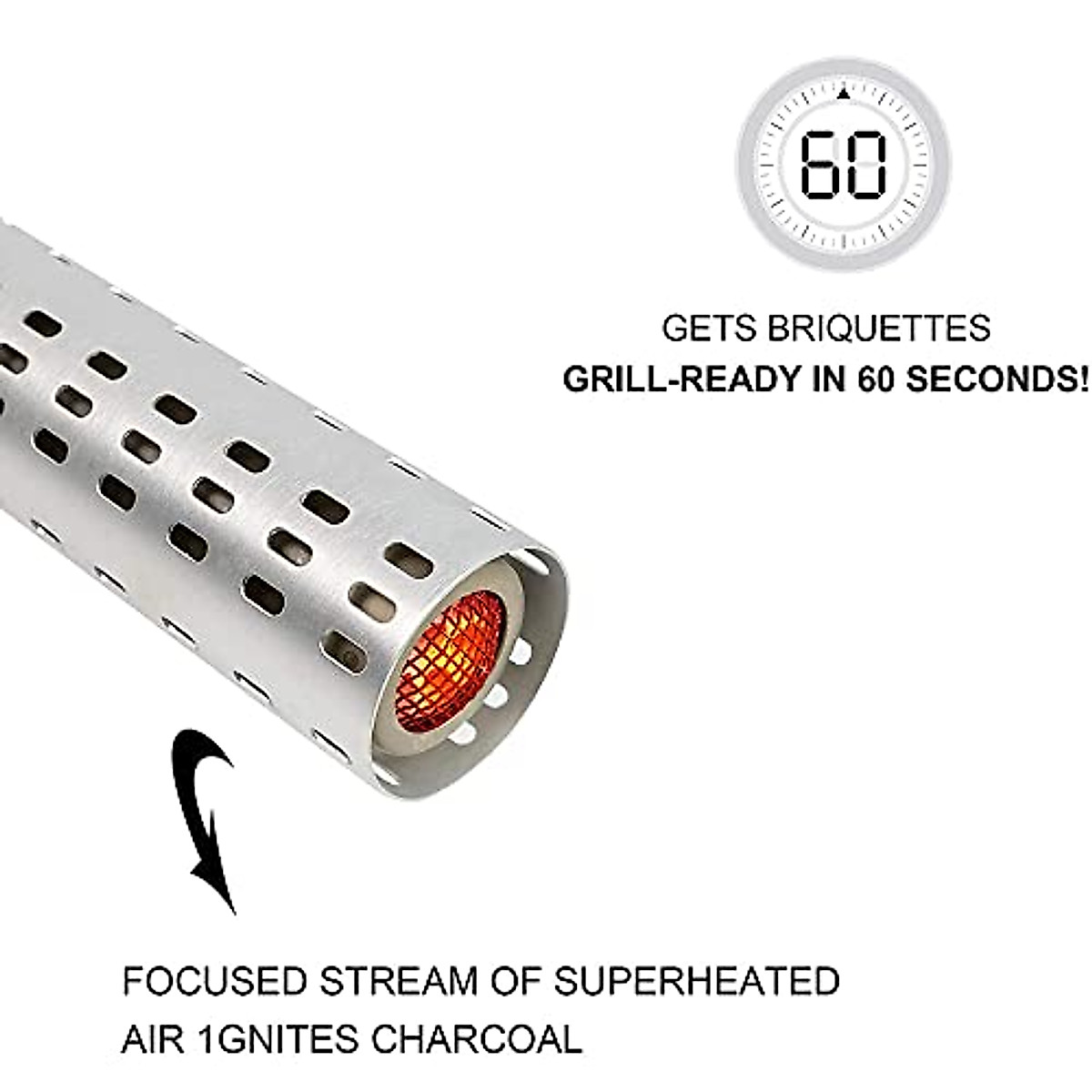 Zuckbergs Fast Electric Charcoal Starter Lighter Lighting Charcoal for BBQ Grill/Fireplace/Kamado