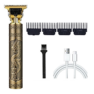 Hair Trimming Vintage T9 Hair Trimmer Machine Cordless Hair Cutter Finishing Machine Beard Clipper Hair for Men Rechargeable Electric Shaver Mini is Easy to use (Color : ABS Dragon)