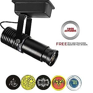 AHWZ 20W HD LED Logo GOBO Projector Light Manual Zoom for Restaurant Bar Company Wedding Hotel Advertising Signs