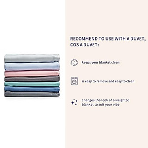 YnM Exclusive Cooling Weighted Blanket, Nylon/PE Fabric, Smallest Compartments with Glass Beads, Bed Blanket for One Person of 140lbs, Ideal for Queen/King Bed (60x80 Inches, 15 Pounds, Violet Pink)