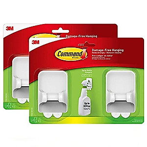 Command Spray Bottle Hangers Value Pack, 2-Hangers, 4-Large Strips (17009-HW2ES) (2)