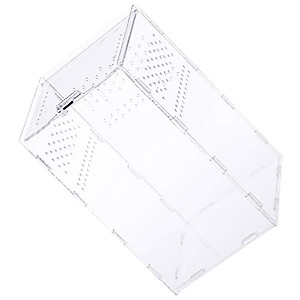 Reptile Terrariums Reptile Terrarium Breeding Box Worm Dish Reptile Food Container Habitat Tank Frog Carrier Tortoise Snail Hermit Crab House