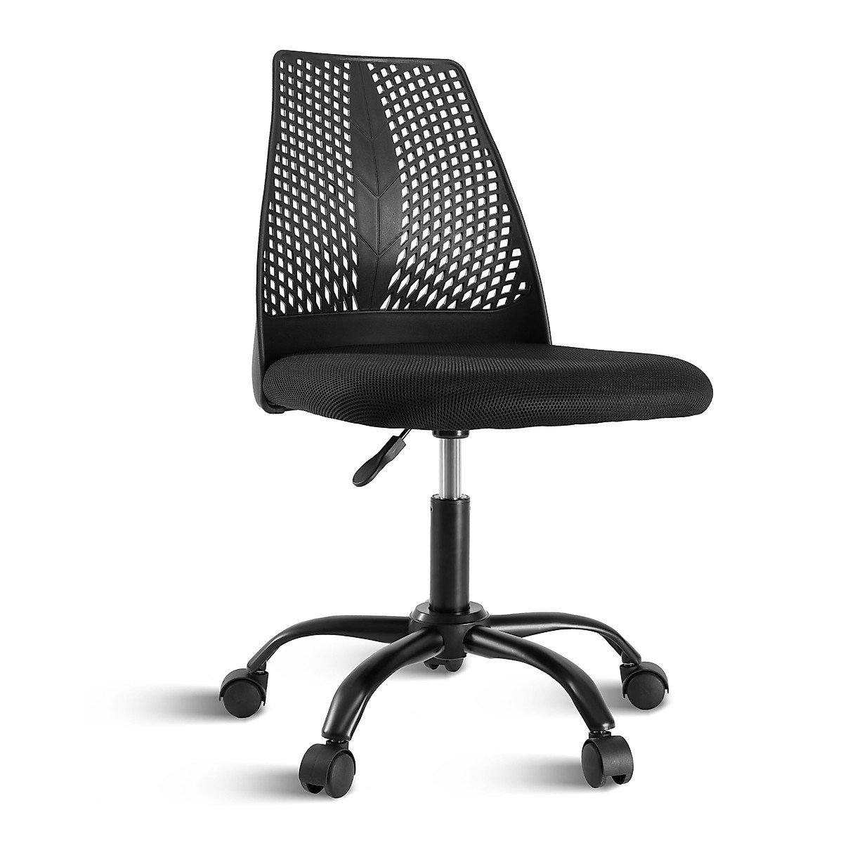Simple Deluxe Office, Ergonomic Mesh Computer Wheels and Arms and Lumbar Support Adjustable Height Study Chair, Black
