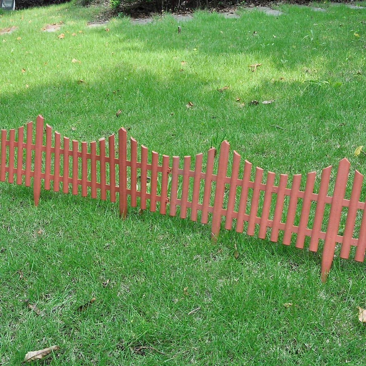 Garden Fence Edging, Fence Stone Hammer in Lawn Edging Spring Yard Lawn Garden Faux Stone Patio Fence Garden Decor Flower Grass Bed Border