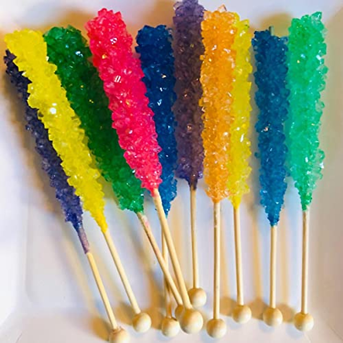 100 Pieces Rock Candy Sticks with Ball Wooden Sticks Wood Cake Sticks Drink Stirrer Sticks for Lollipop Coffee Appetizer Skewers,6Inch