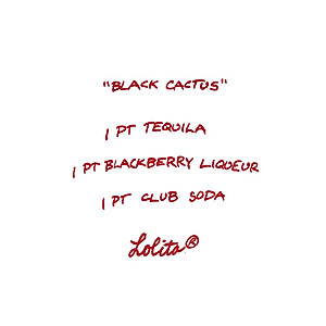 Lolita Hand Painted Shooter Glass, Black Cactus