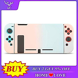 Protective Case Joy Con Controller Shell Hard Housing Full Cover Shell For Nintend Switch Game Console Colorful Shell Blue